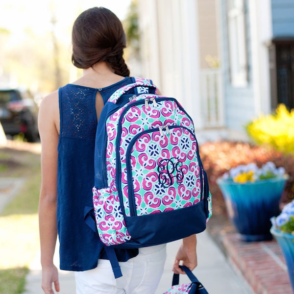 Monogram Book Bag - Etsy
