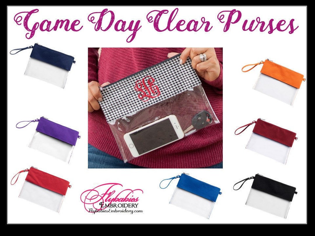 Clear Stadium Purse Personalized ~ Monogrammed Stadium Purse ~ Monogram ...