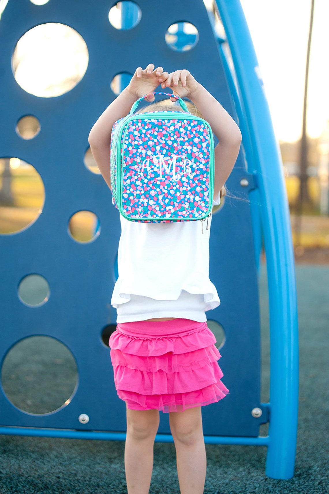 Girls Monogrammed Lunch Box Personalized Lunchbox FREE - Etsy