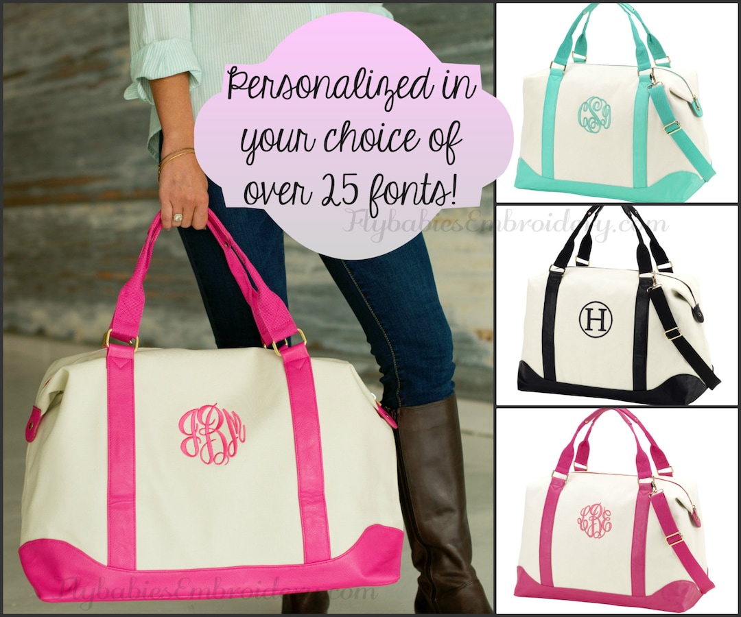 Personalized Weekender Bag Monogrammed Weekender Monogrammed Tote ...