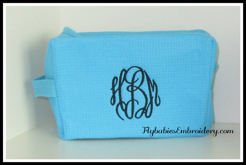 Monogrammed Cosmetic Bag: Personalized Toiletry Travel Pouch - Etsy