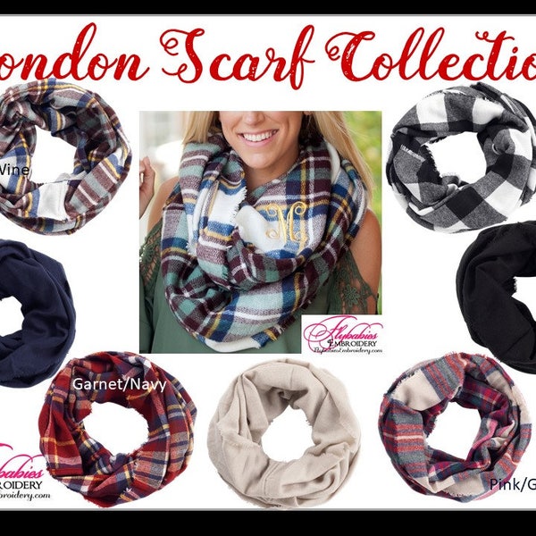 Monogrammed Scarf - Etsy