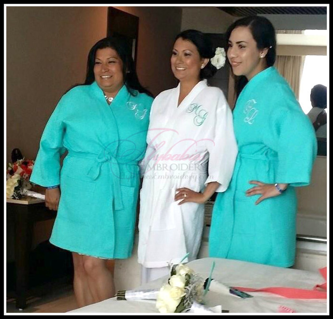 Personalized Spa Robe Monogrammed Robe many Colors Monogrammed Knee ...