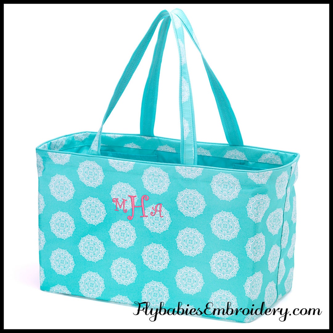 Personalized Large Tote Bag ~ Large Monogrammed Utility Tote ...