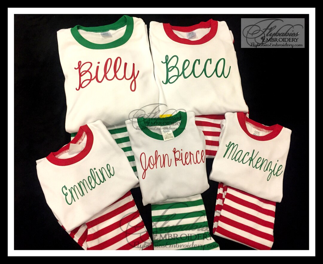 Personalized Family Christmas Pajamas - Personalized Pjs - Matching ...