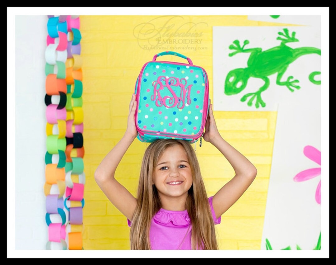Monogrammed Lunch Box ~ Girl's Personalized Lunchbox ~ Monogram ...