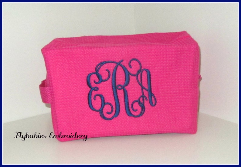 Monogrammed Cosmetic Bag: Personalized Toiletry Travel Pouch - Etsy
