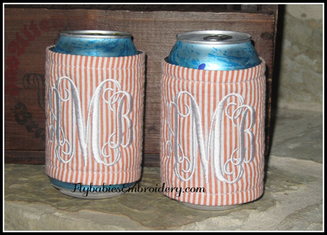 Seersucker Drink Wrap ~ 7 Colors ~ Personalized Can Jacket ...