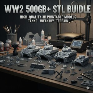 WW2 500GB+ STL Bundle, WWII 3D Print Models Pack, Mega Collection ...