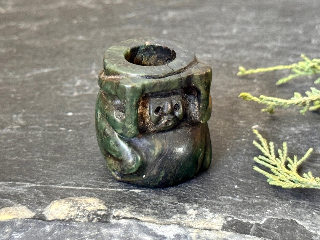 Monkey Water Jug Jade Pendant Jewelry Pre Hispanic Green Nephrite Stone ...