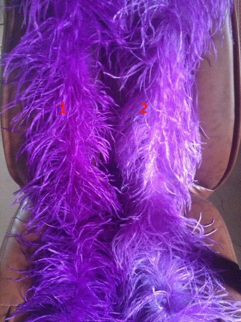 2 Yards Purple 5ply Ostrich Feather Boa Chandelle Feather Boa - Etsy