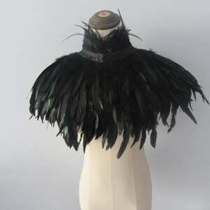GL Discount Burlesque Black Rooster Coque Feather Wrap Feather Collar ...