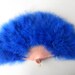 1pieces Navy Blue Feather Fan (12x20inch) - Etsy