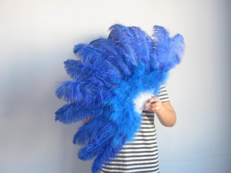 8040cm Large 4fans Burlesque Dance Feather Fan Bridal Bouquet - Etsy