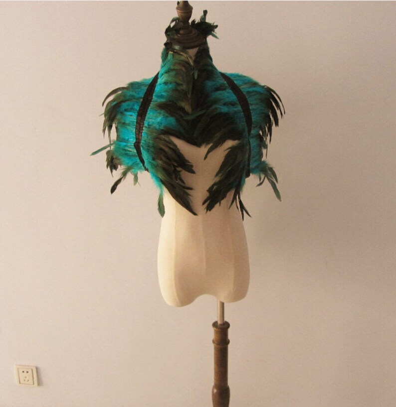 D5 32inch Long Turquoise 2 Layer Burlesque Rooster Coque - Etsy