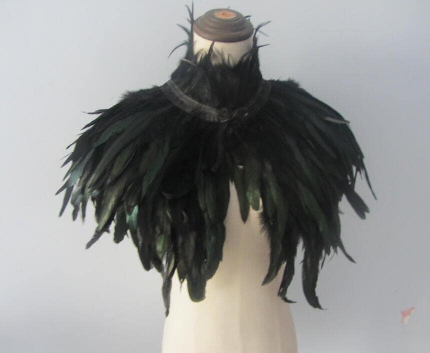 GL Discount Burlesque Black Rooster Coque Feather Wrap Feather | Etsy