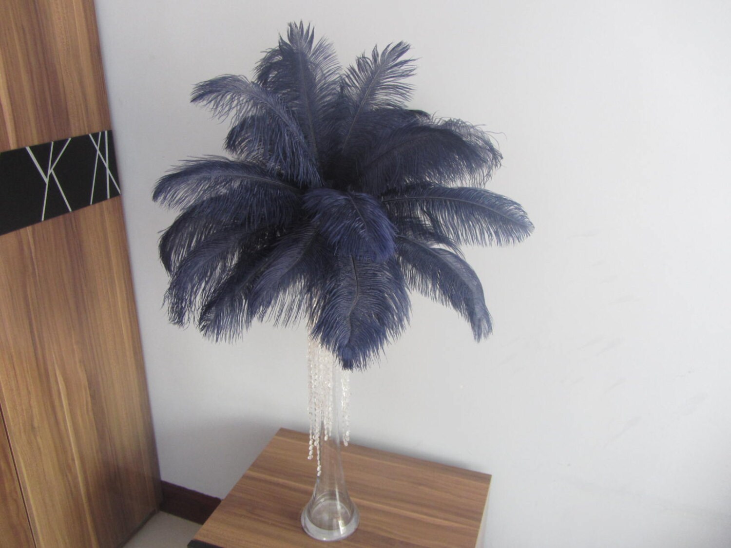 100pcs Navy Blue Deep Blue ostrich feather for wedding table | Etsy
