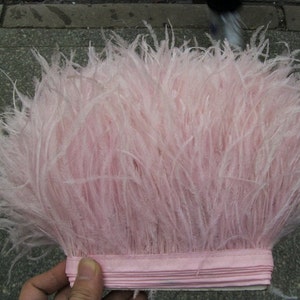 10 Yard/pack 2 Ply Ostrich Fringe Trim on Satin Header 5 - Etsy