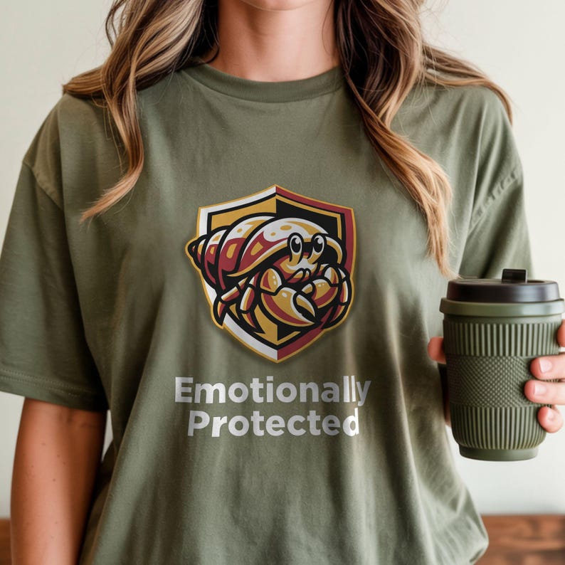 Funny Hermit Crab Meme PNG - Emotionally Protected Mascot (digital ...