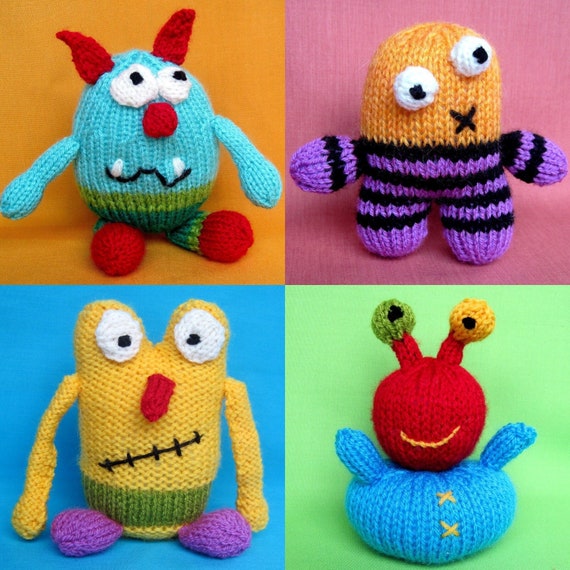 Little Monsters Alien Knitting Pattern Toy PDF Instant - Etsy