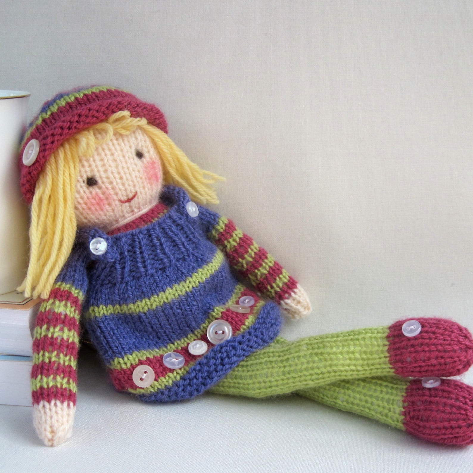 Betsy Button Toy Doll Knitting Pattern PDF Instant Download - Etsy