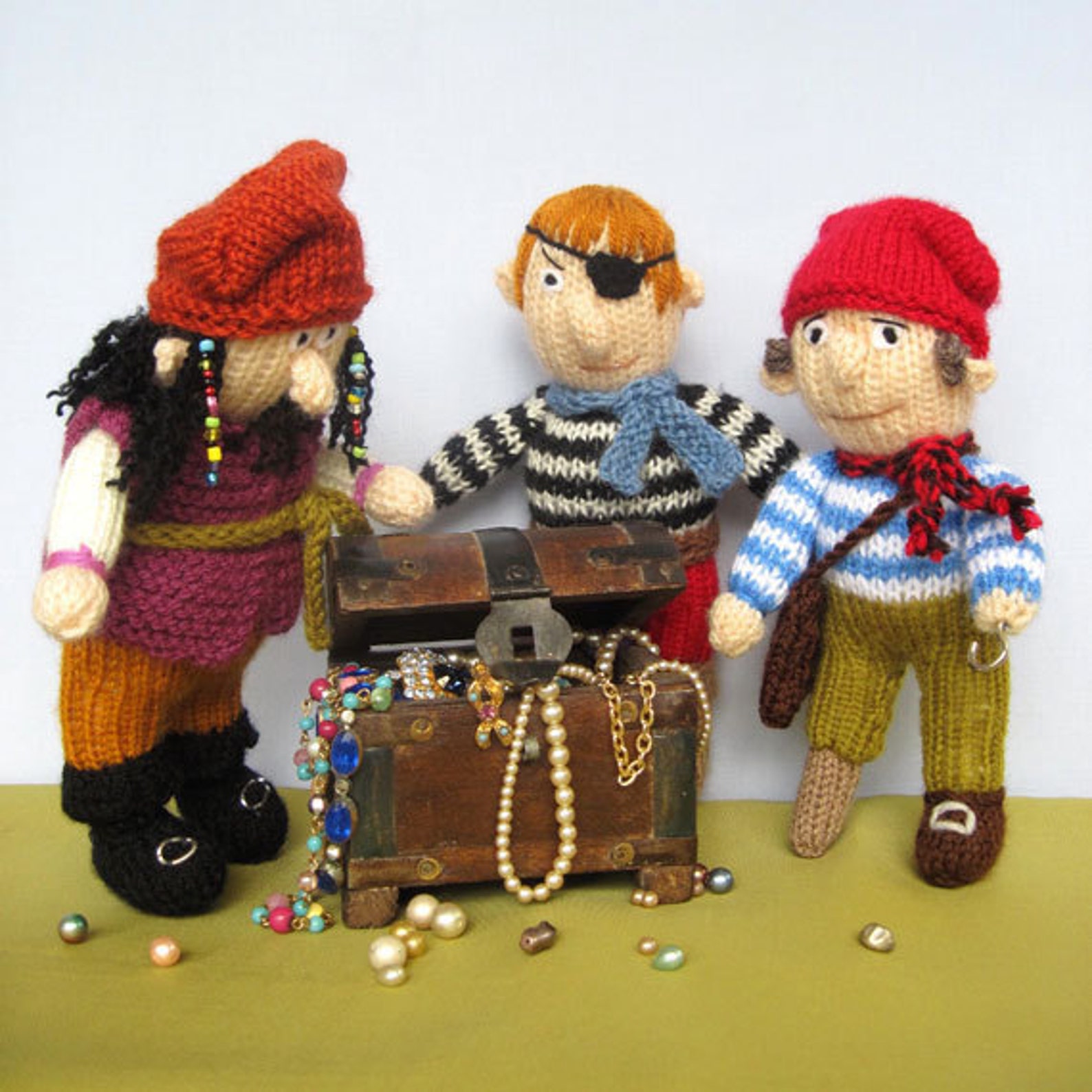 Pirates toy doll knitting pattern PDF Instant Download | Etsy