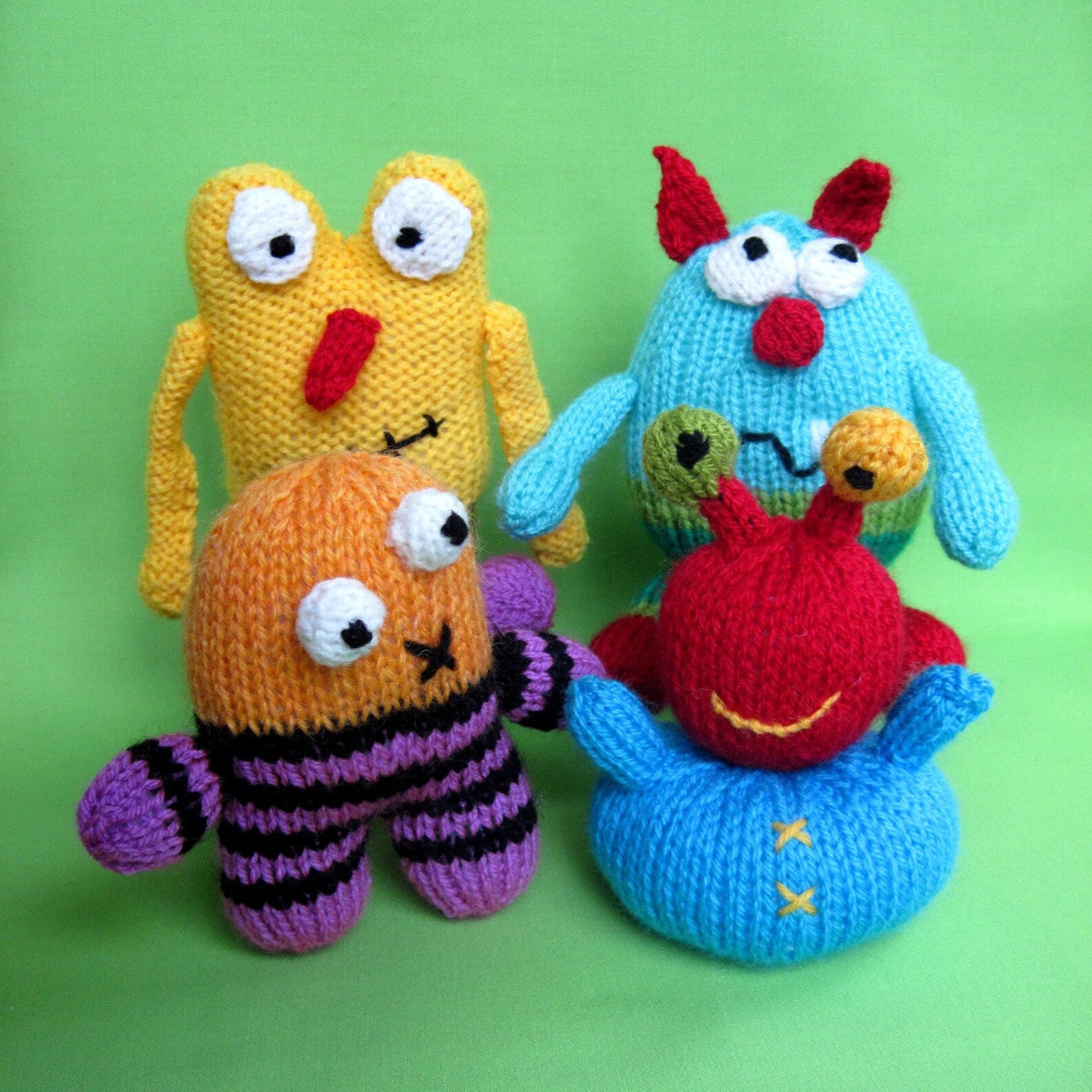 Little Monsters Alien Knitting Pattern Toy PDF Instant - Etsy