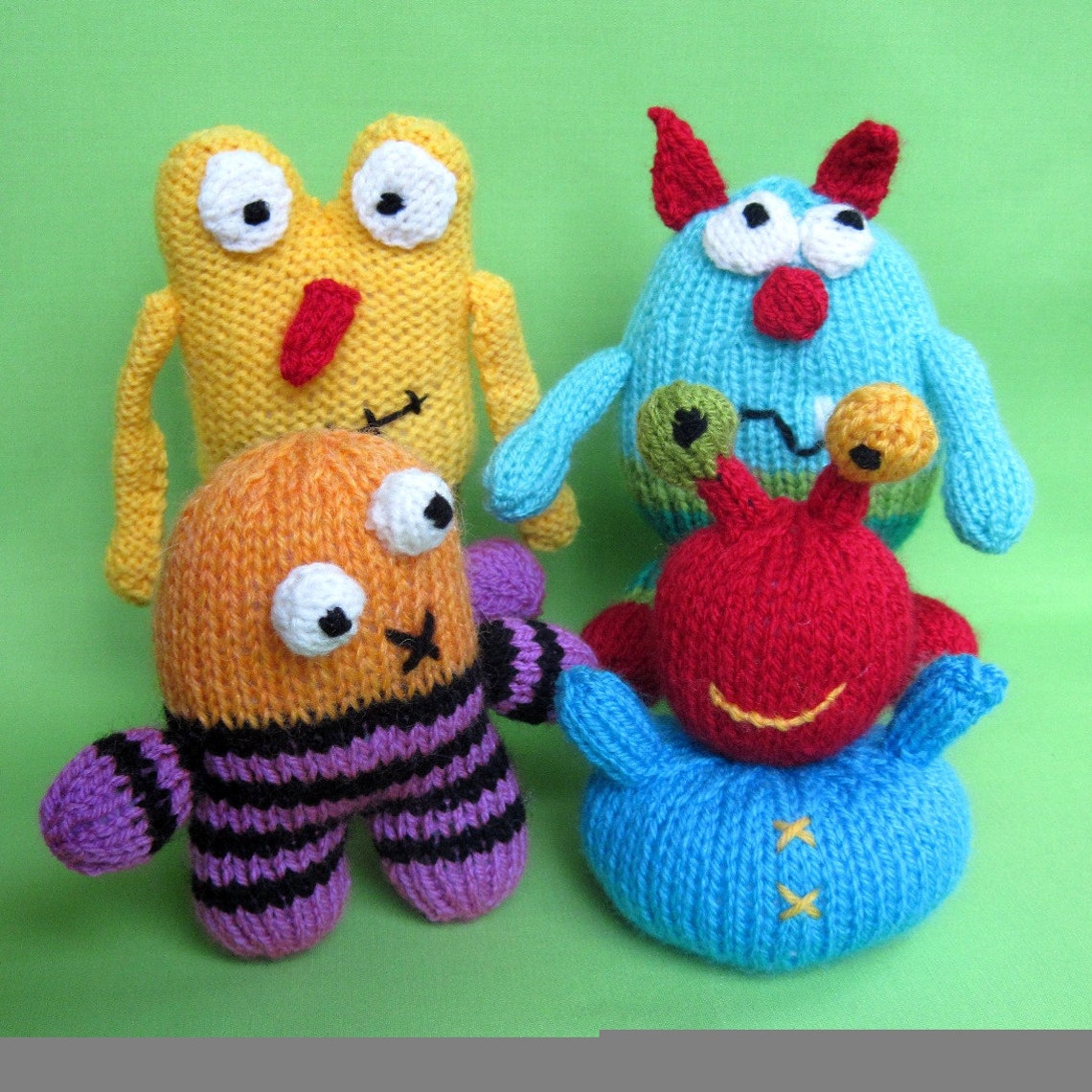 Little Monsters Alien Knitting Pattern Toy PDF Instant | Etsy UK