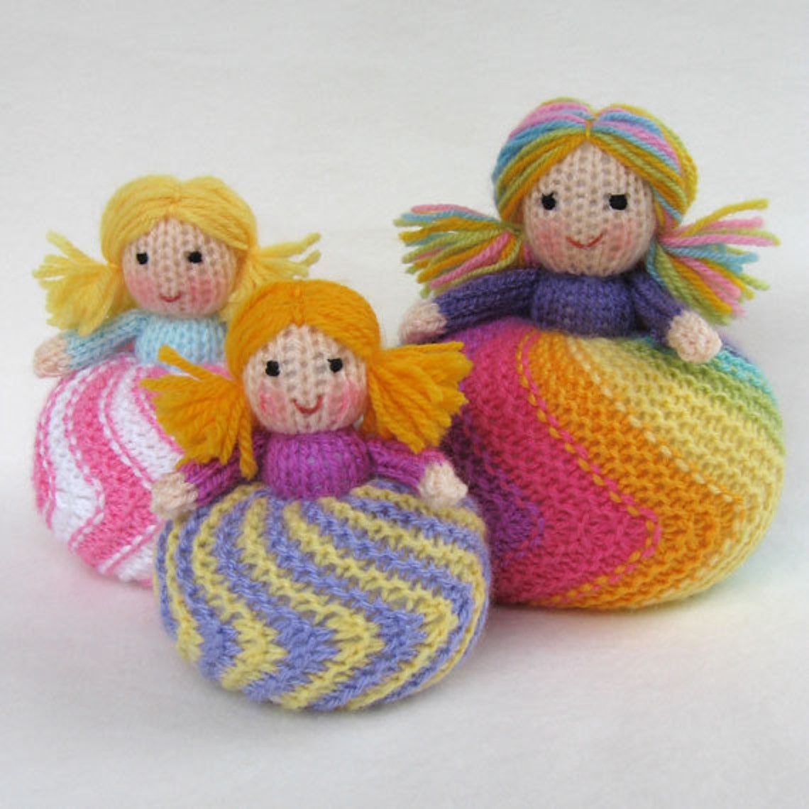 Twirling Doughnut Dolls - Toy Doll or Pincushion Knitting Pattern ...