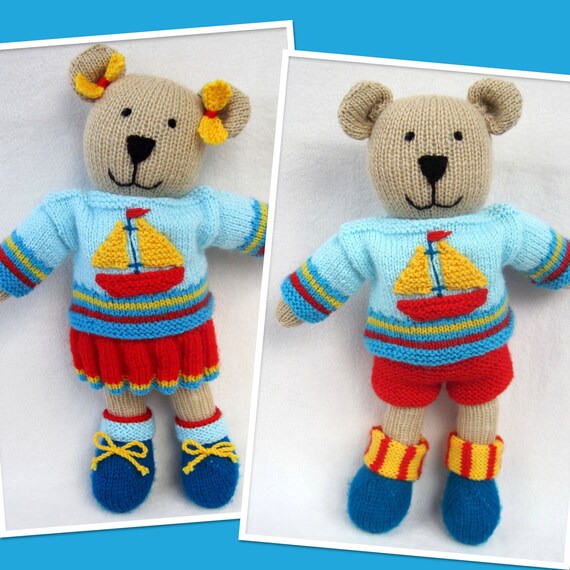 Teddy Bear Knitting Pattern Tilda and Tommy-ted PDF | Etsy