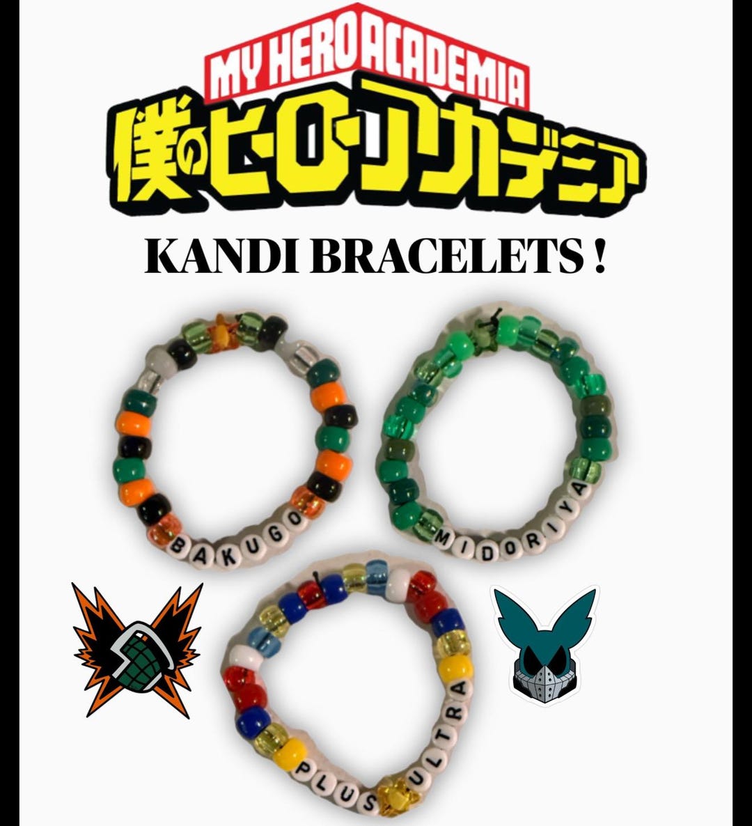 Mha Inspired Kandi Bracelets Etsy