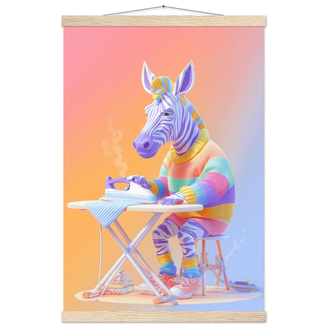 Zelda the Zebra Wall Art – Bold Character Print With Playful ...