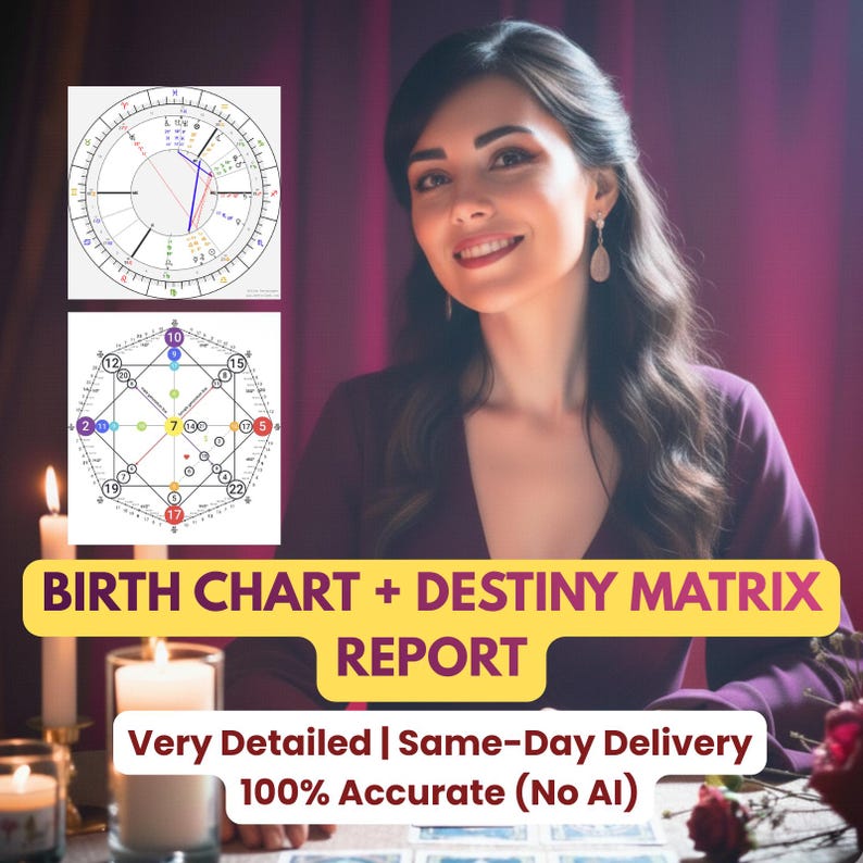 Very Detailed Birth Chart & Destiny Matrix Reading, Soul Purpose, Life ...
