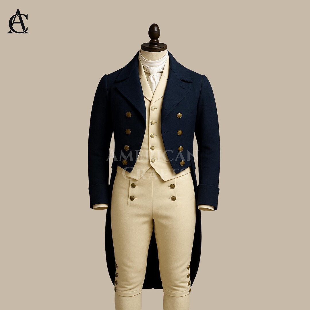 Regency Tailcoat for Men • Georgian Victorian Suit • Historical ...