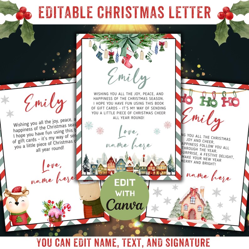 Printable Christmas Gift Card Book, Use When Gift Card Book, Christmas ...