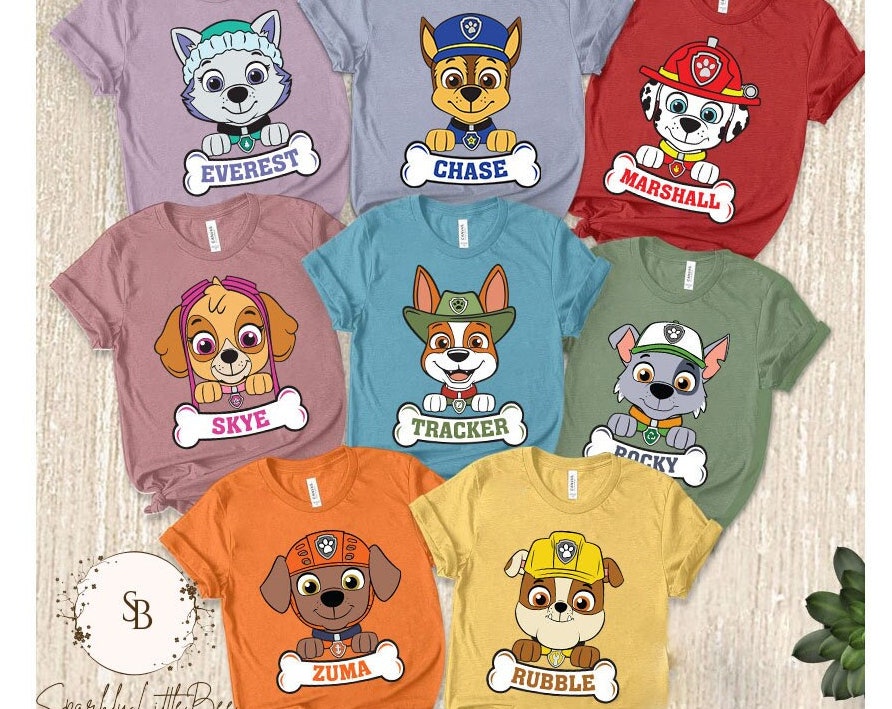Paw Patrol Shirt, Paw Patrol Custom Shirt, Paw Patrol Birthday Shirt ...