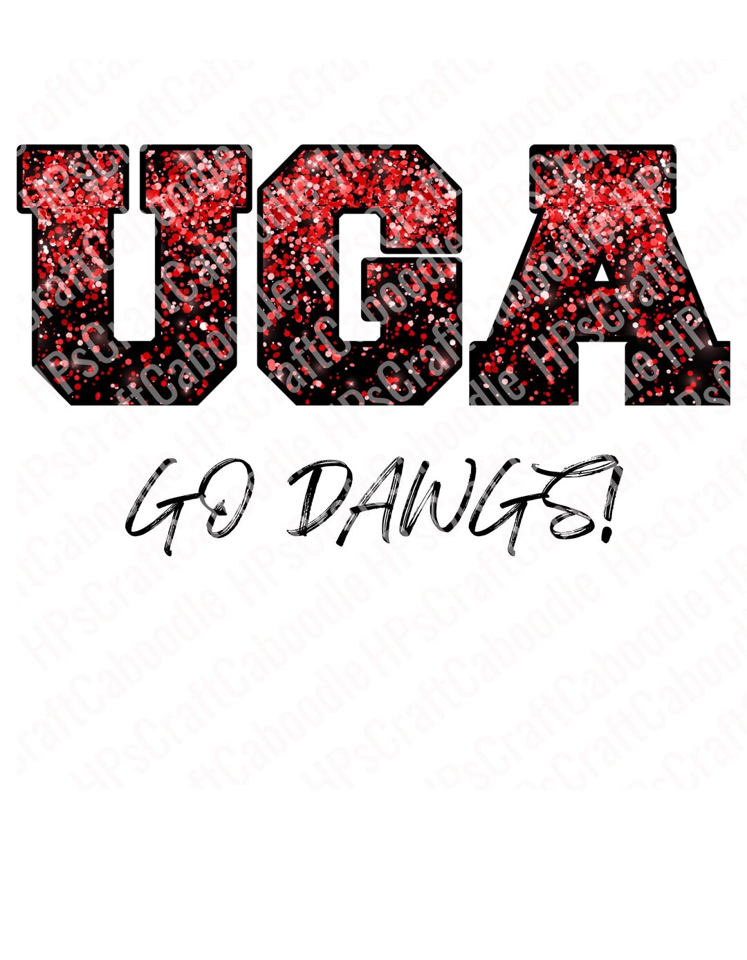 UGA Glitter Letters .png Digital Download University of Georgia Athens ...