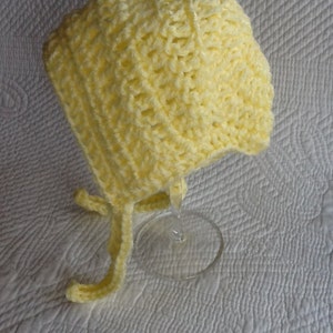 Easter Bonnet, Easter, Yellow Easter Bonnet, Crochet Baby Bonnet ...