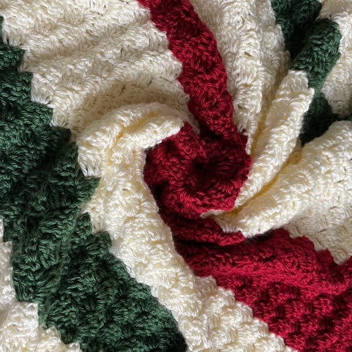 Christmas C2C Afghan Pattern Candy Cane Afghan Easy Crochet - Etsy