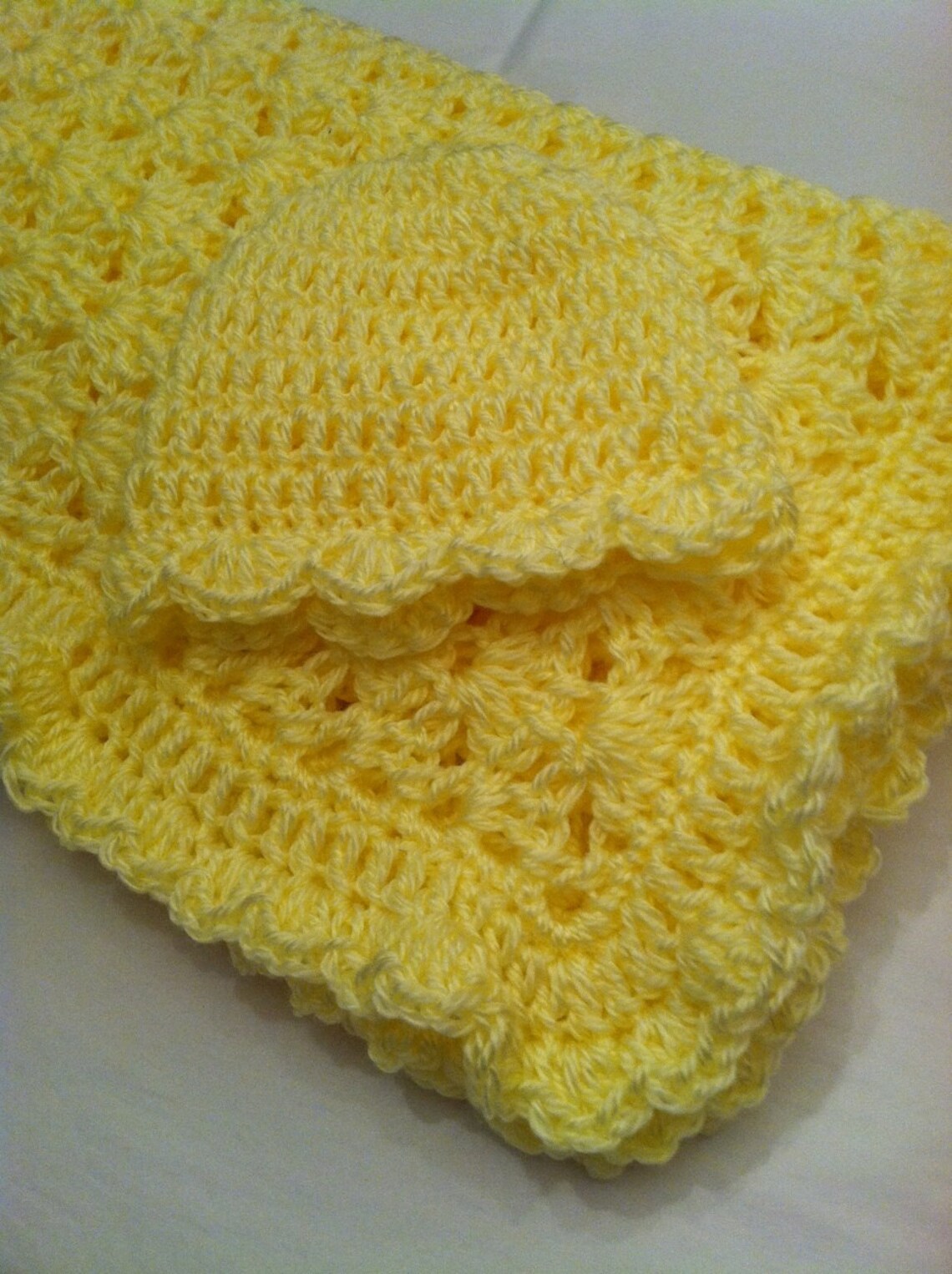 Yellow Baby Afghan, Yellow Baby Blanket,baby Shower Gift for Baby ...