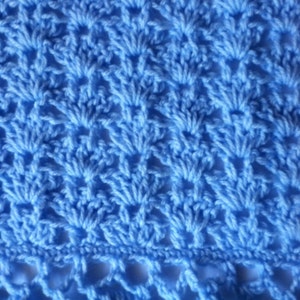 Baby Afghan Blue, Crochet Baby Afghan, Blue Baby Blanket, Baby Blanket ...