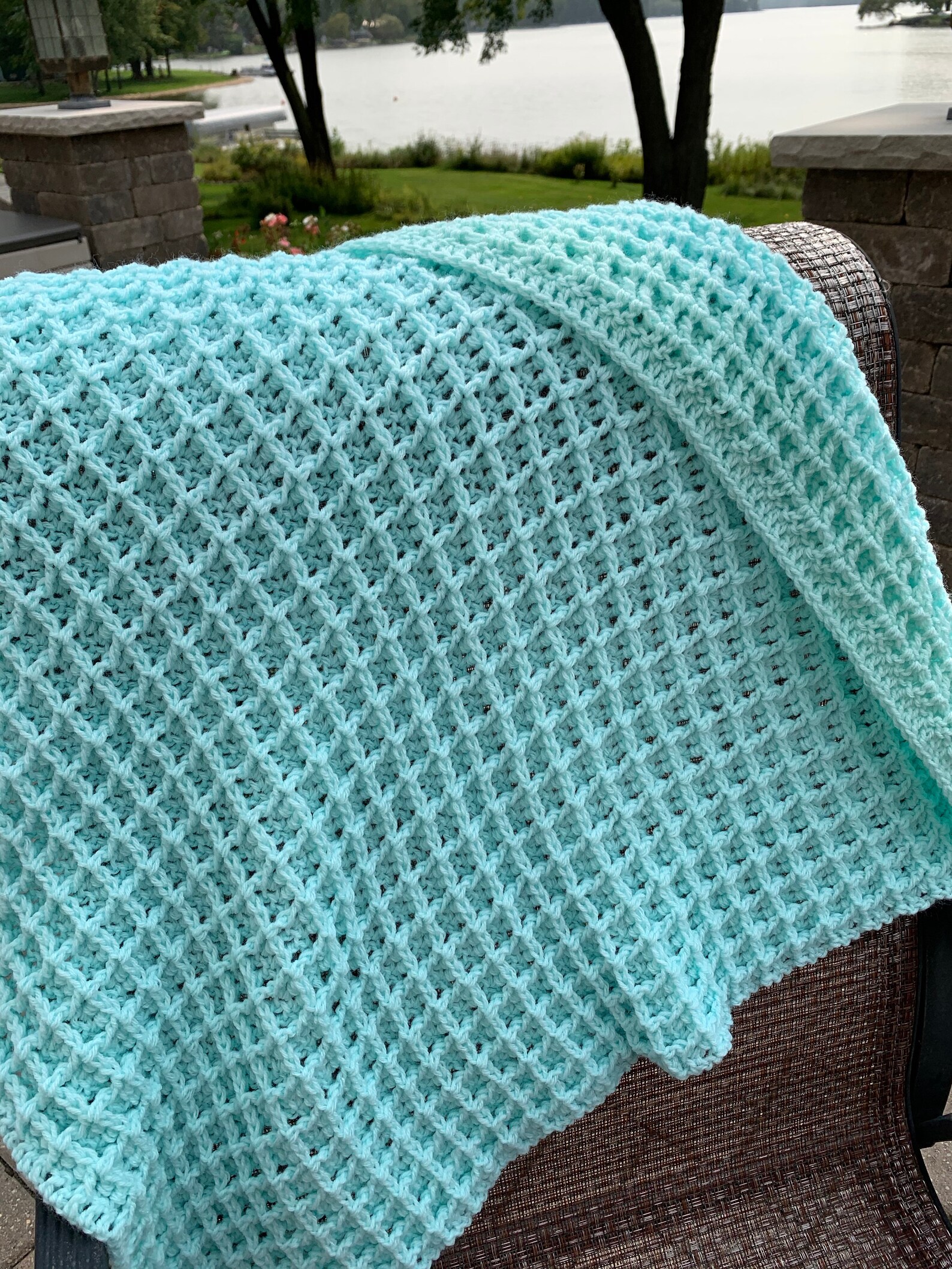 Baby Afghan Aqua Baby Blanket Cozy Baby Afghan Crochet Baby | Etsy
