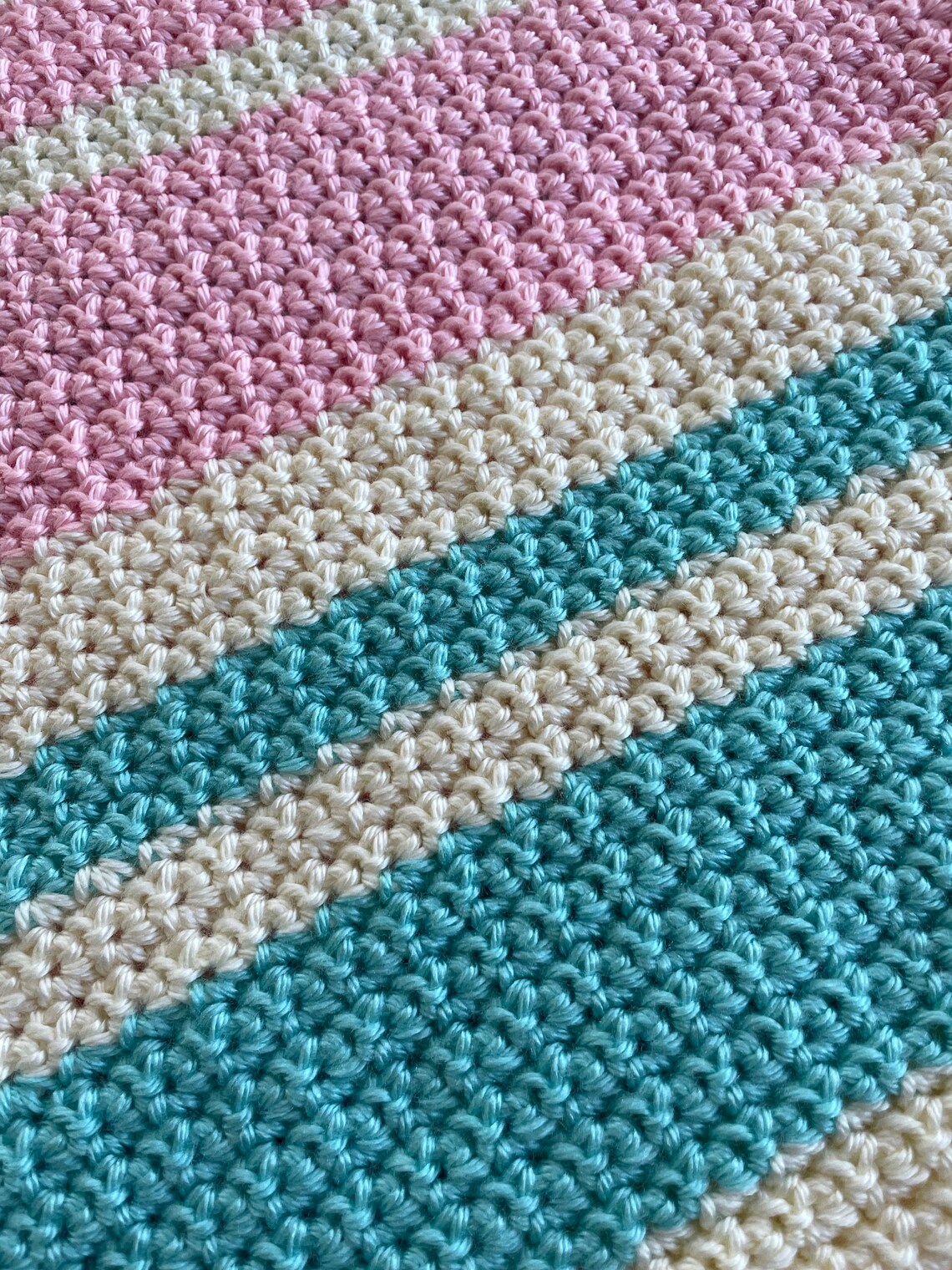 Crochet Baby Afghan Pattern, Baby Blanket Pattern, Pastel Baby Afghan ...