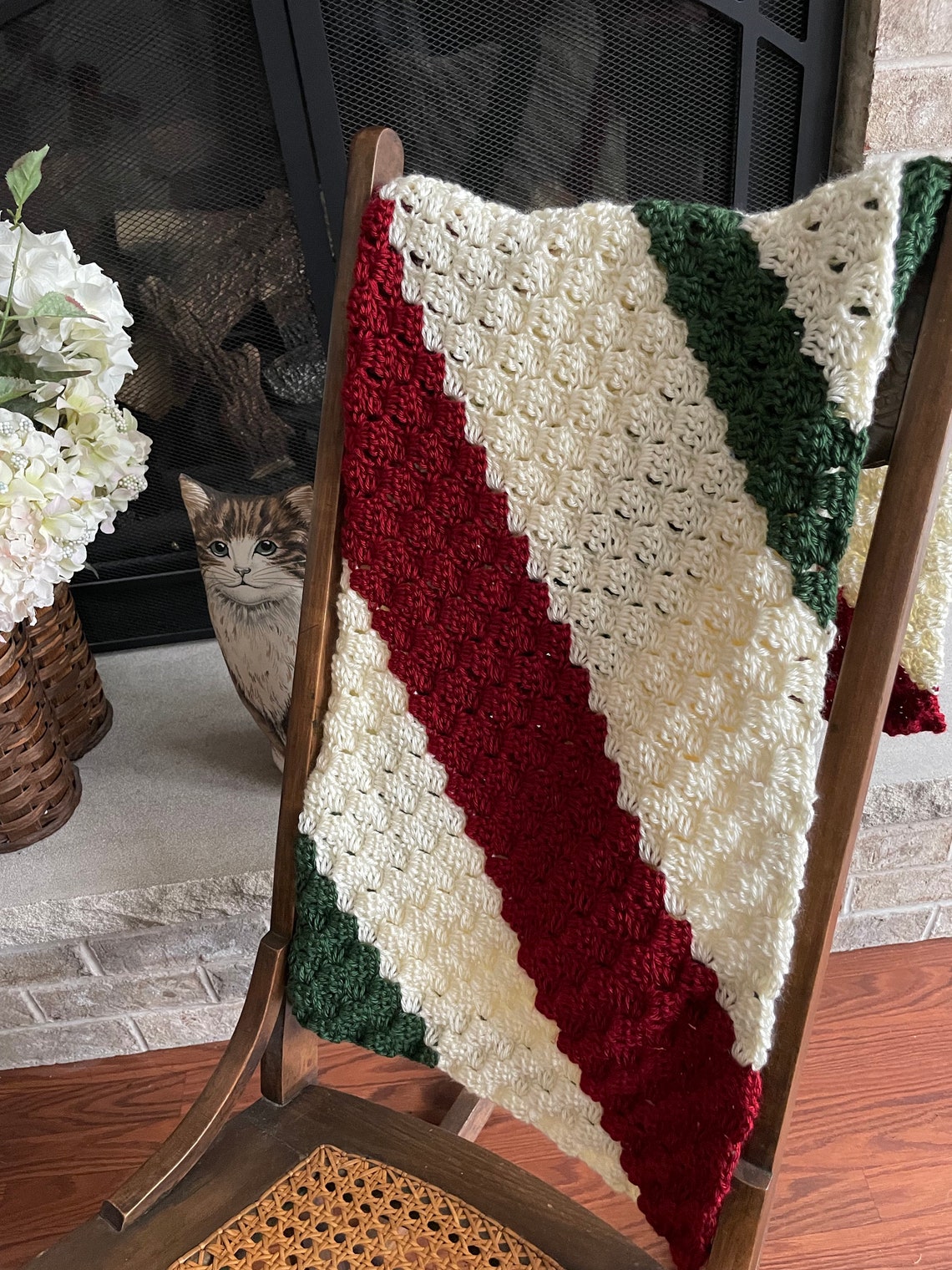 Christmas Afghan Pattern Crochet Afghan Easy Crochet Afghan | Etsy