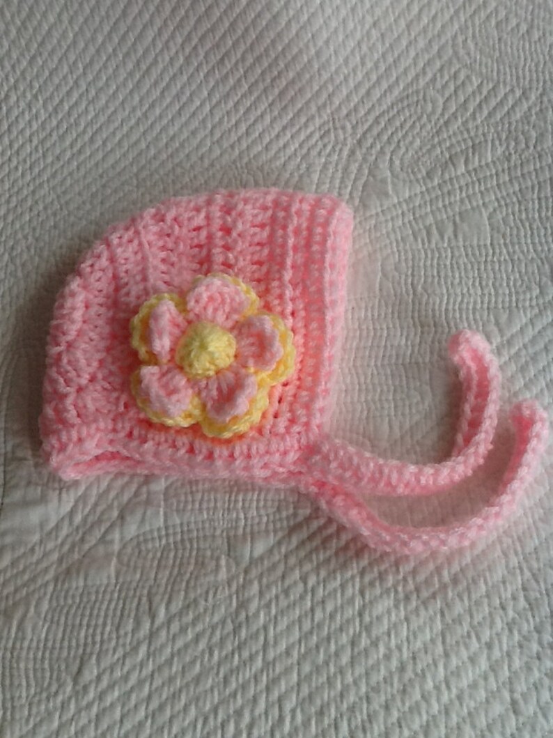 Easter Bonnet Easter Pink Easter Bonnet Crochet Baby - Etsy