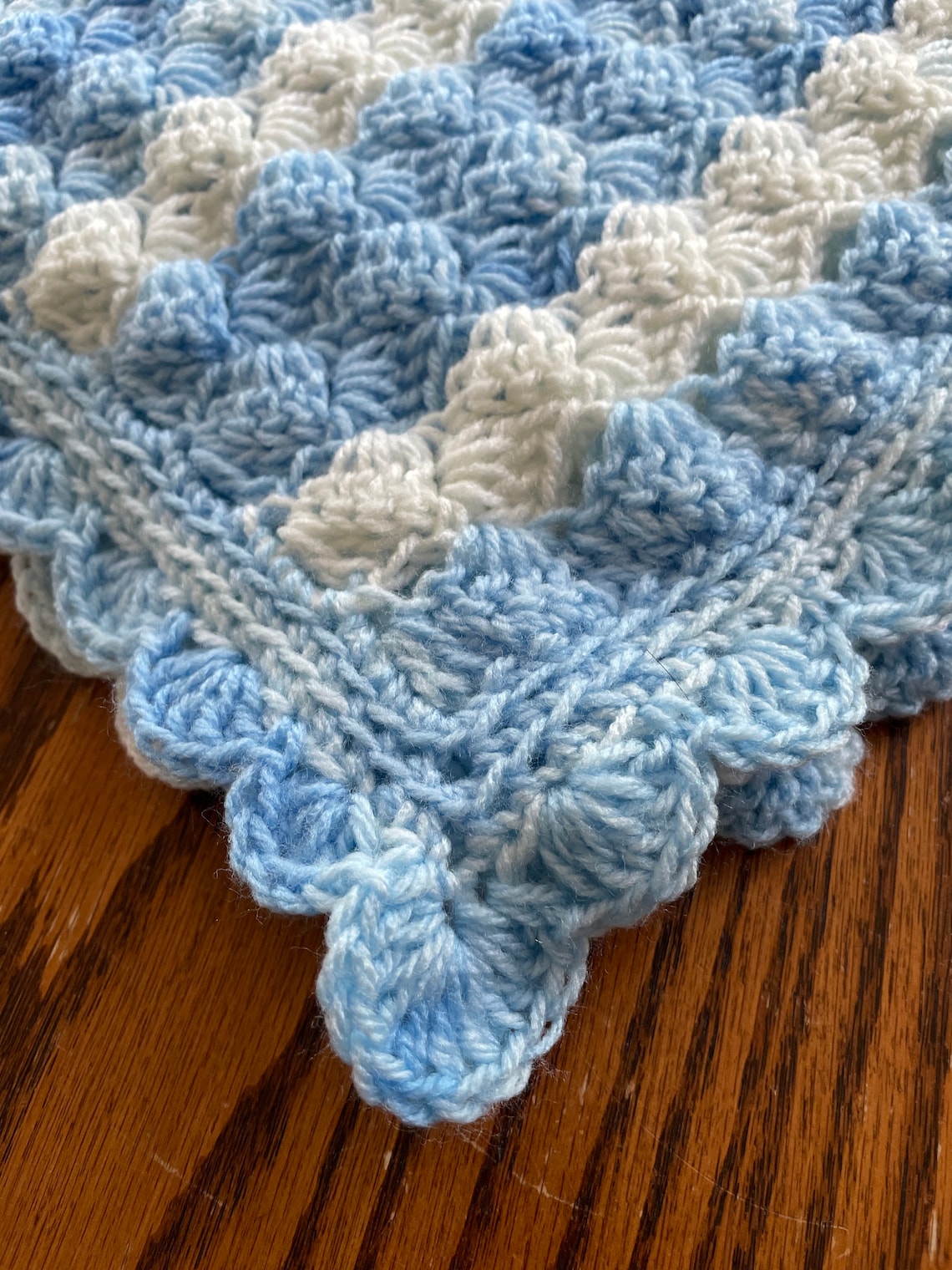 Blue Crochet Baby Afghan, Crochet Baby Afghan, Crochet Baby Blanket ...