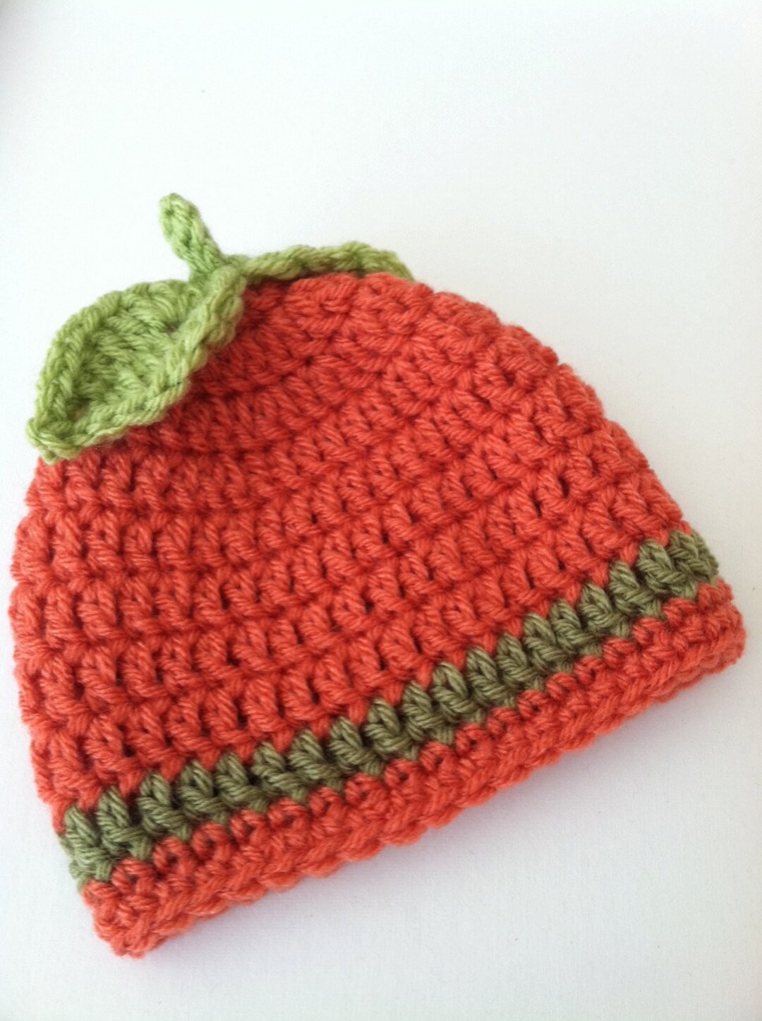 Pumpkin Beanie, Crochet Baby Hat, Pumpkin Orange Baby Hat, Newborn Hat ...