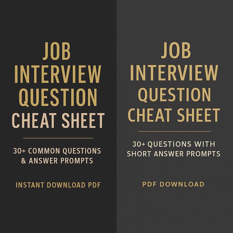 Job Interview Question Cheat Sheet | 30+ Common Questions & Answer ...