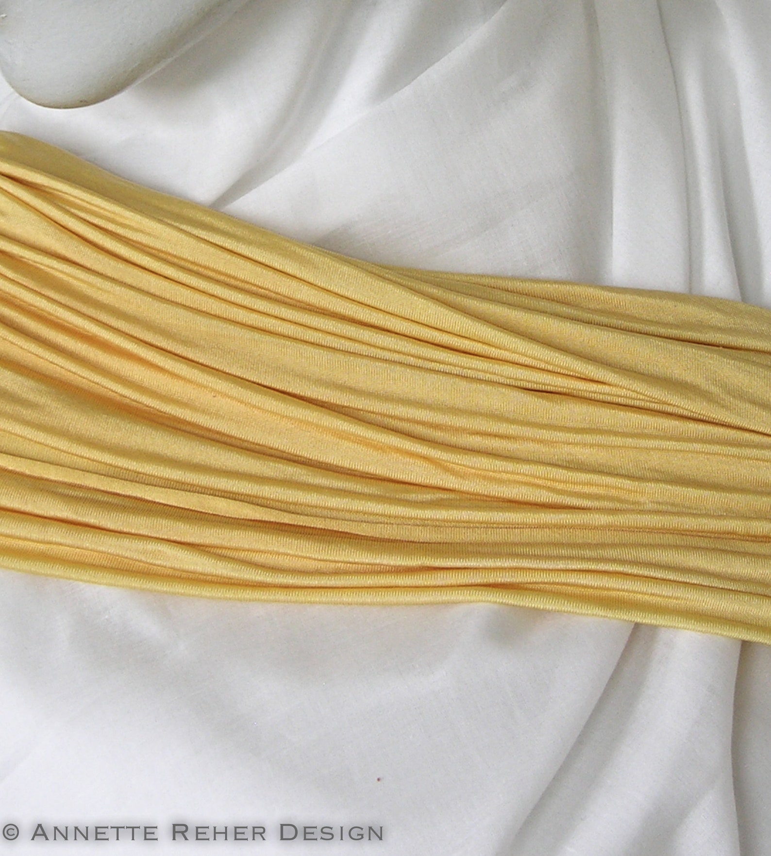 Loop Tube Silk Jersey Handdyed Yellow - Etsy UK