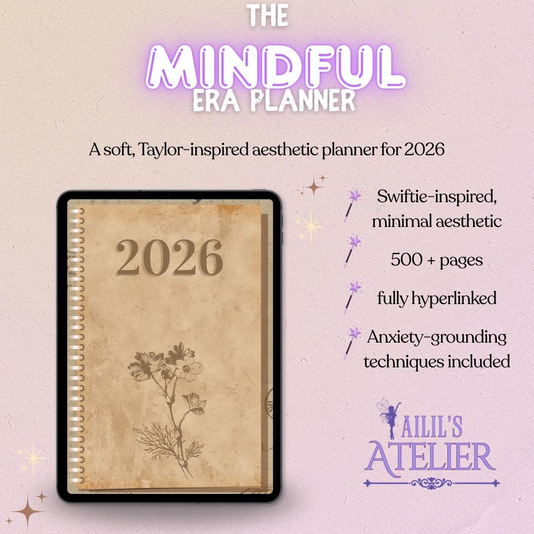 2026 Minimalist Vintage Digital Planner Swiftie Inspired Goodnotes ...